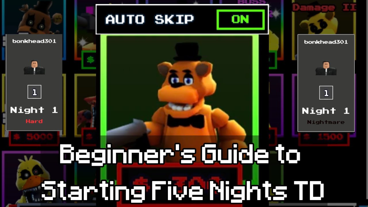 Beginners Guide to Five Nights TD (Roblox) - YouTube