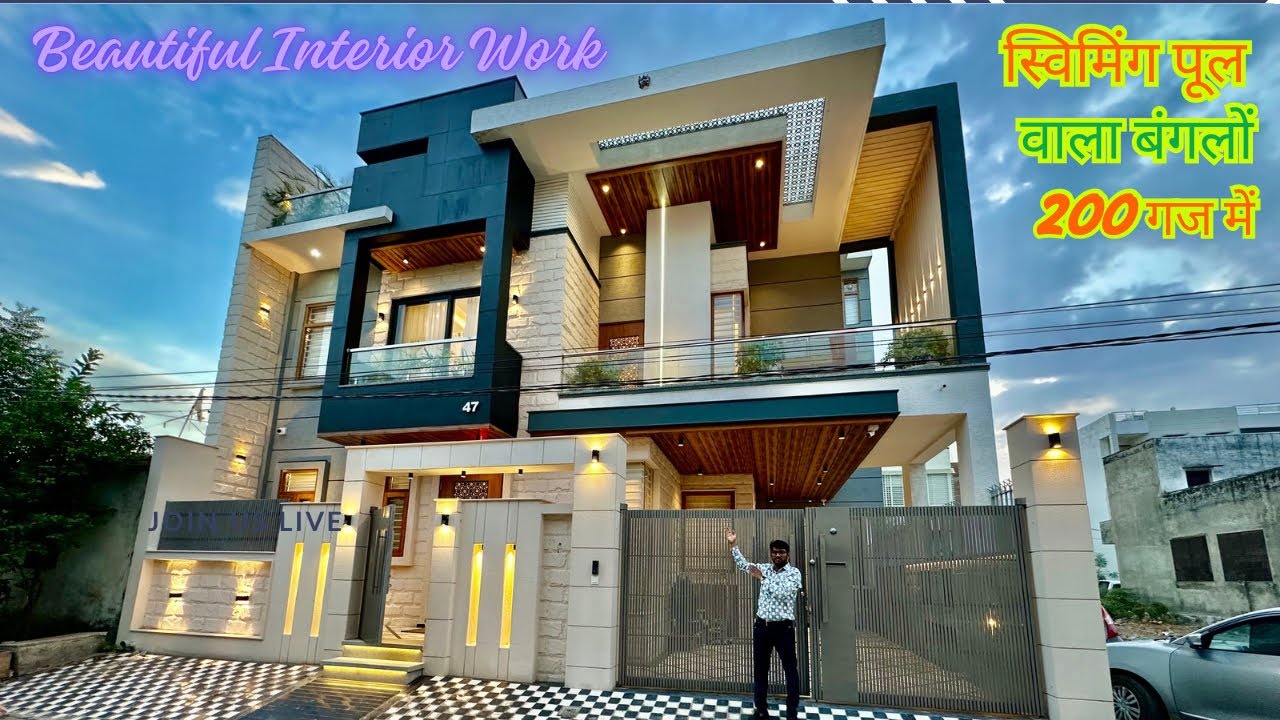 200 Gaj 5BHK Luxury Duplex Villa Size 40X45 Beautiful Interior Work ...