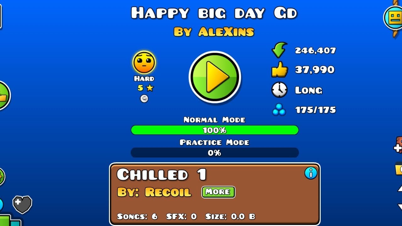 [Local Time] Happy Big day GD by @alexins768 | Geometry dash 2.2 ...