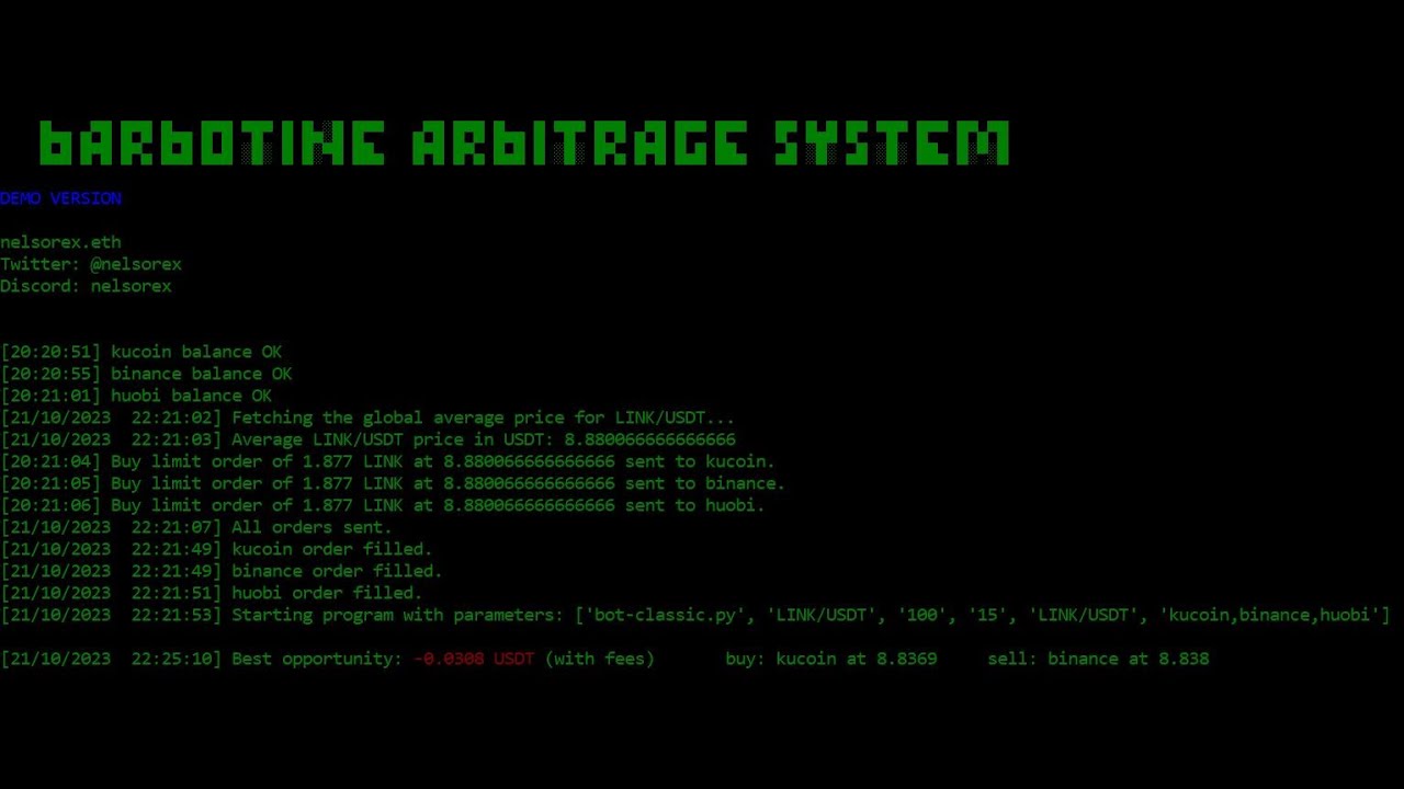 Barbotine Arbitrage Bot - YouTube