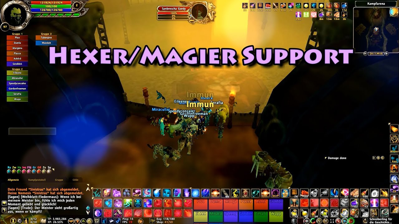 Runes of Magic - Hexer/Magier Support - Knochenspitze HM - B1 - YouTube