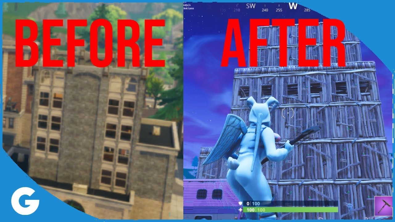 I Covered Tilted Towers Building In Wood... - YouTube