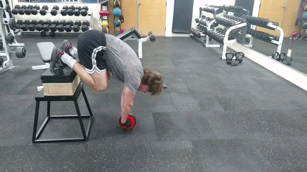 Standing Ab Wheel Roll-outs Elevated. - YouTube