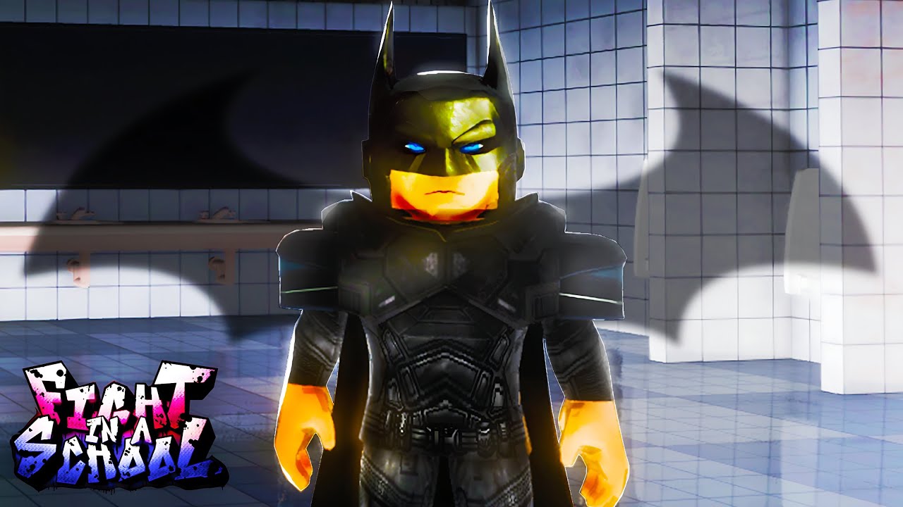 so i became BATMAN in roblox fight in a school... - YouTube