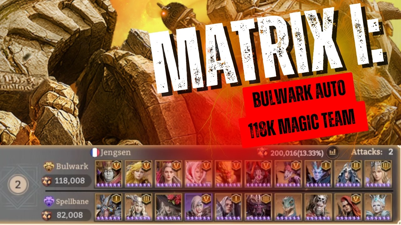 Watcher of Realms - Matrix Bulwark Auto run - 118k phys team with ...
