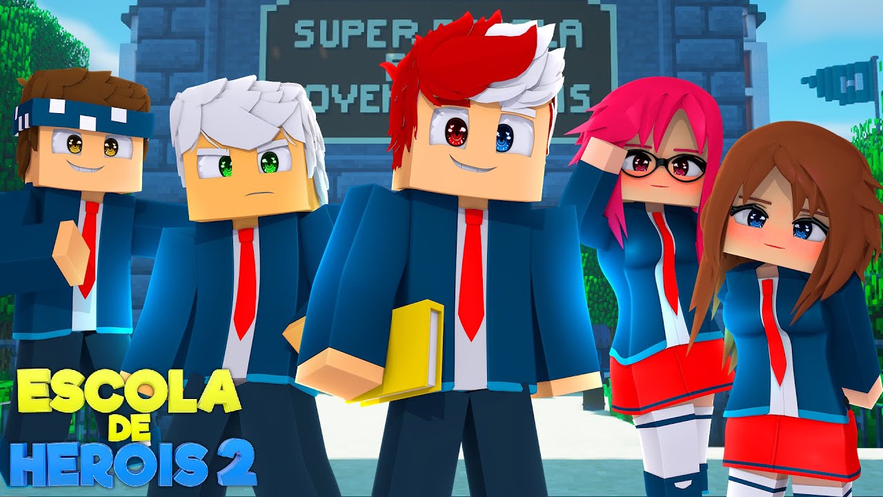 Minecraft: *NOVA* SERIE! - ESCOLA DE HEROIS 2 Ep.01 ‹‹ P3DRU ›› - YouTube