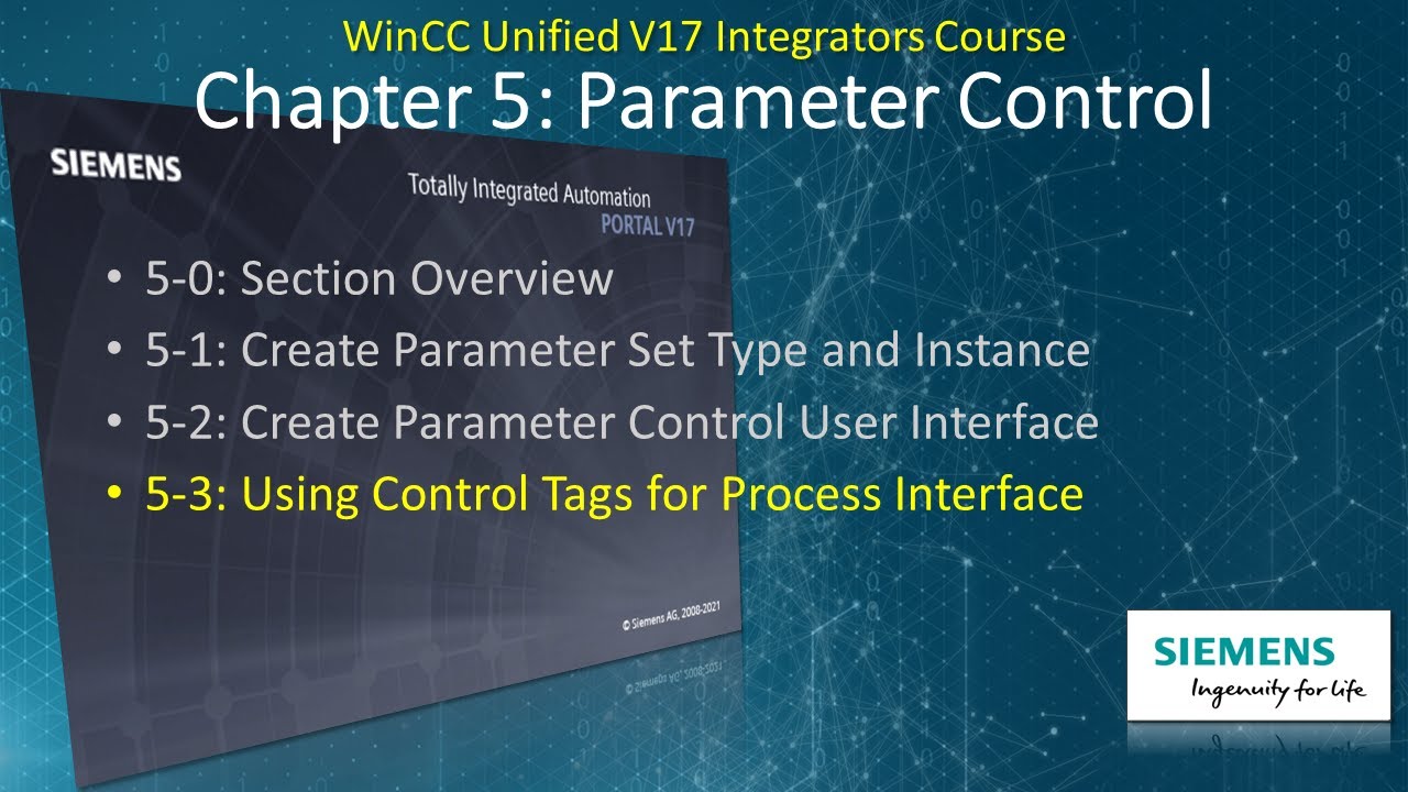 WinCC Unified v17 # 20: Create Control Tags for PLC Process Interface ...