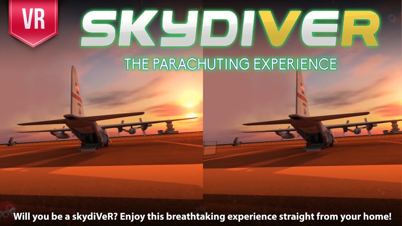SkydiVer VR 3D SBS Video Gameplay A 3d sky diving in VR 3D experience ...
