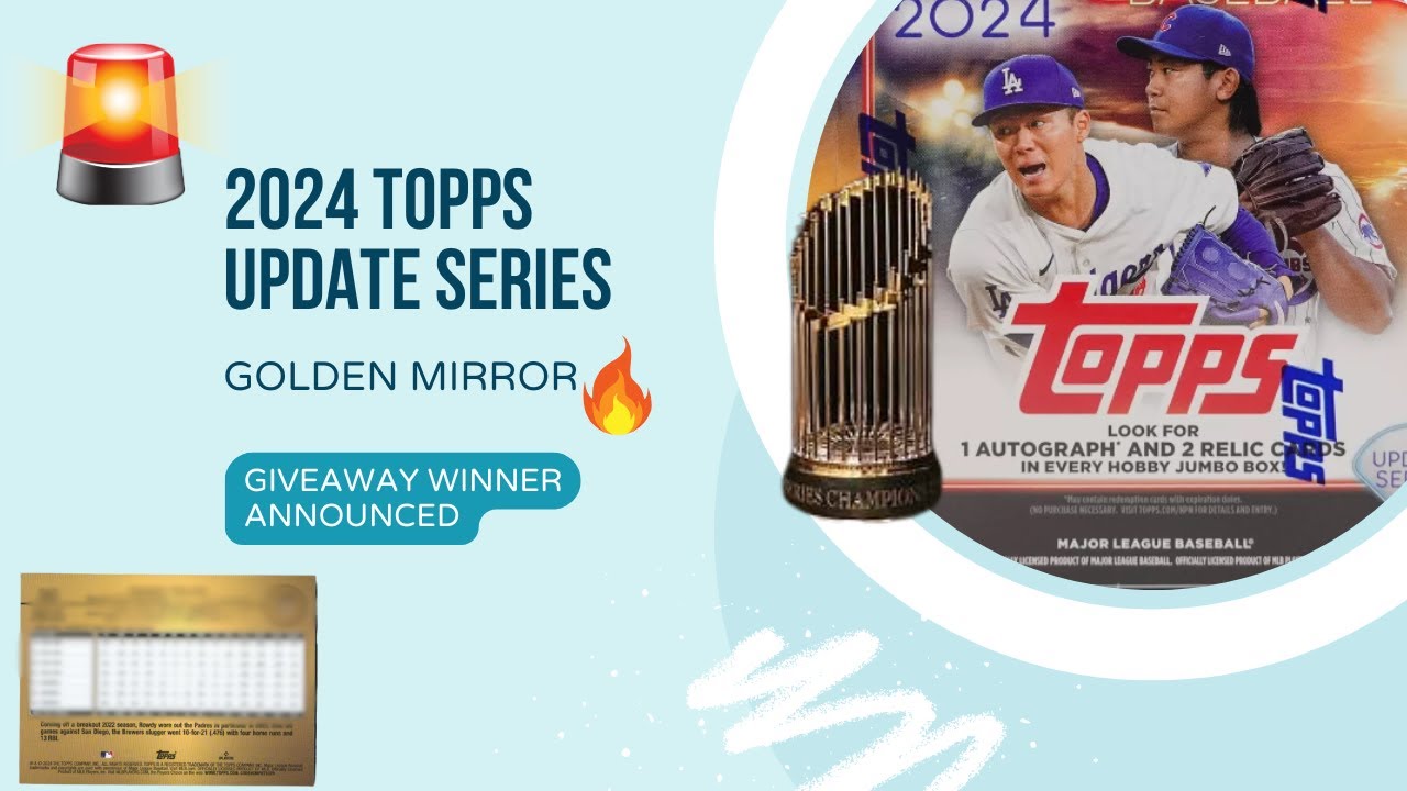 🚨MUST WATCH 🚨2024 TOPPS UPDATE SERIES BASEBALL HOBBY JUMBO BOX (GOLDEN ...