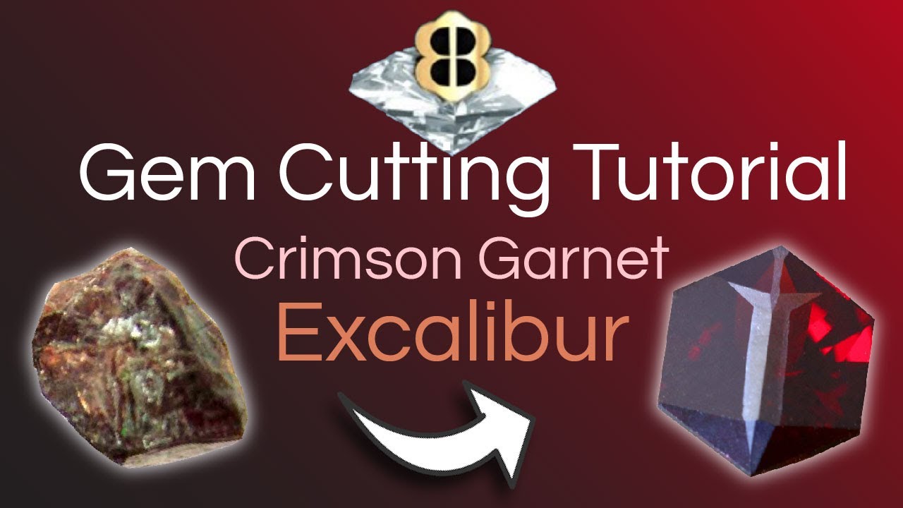Gem Cutting Tutorial: Crimson Garnet Excalibur - YouTube