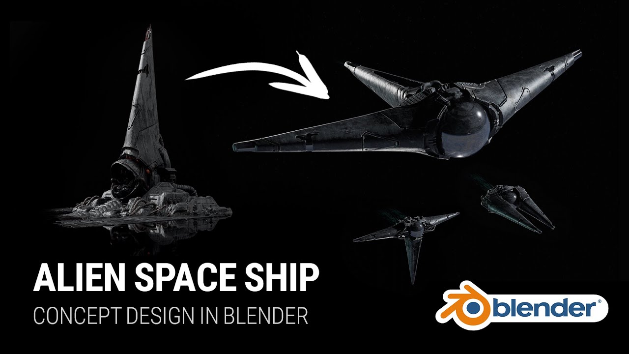 Alien escape pods Blender timelapse - YouTube