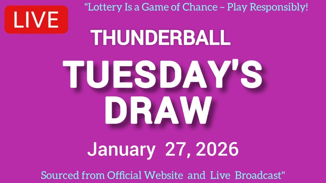 National Lottery Thunderball draw live tonight results from Tuesday 27 ...