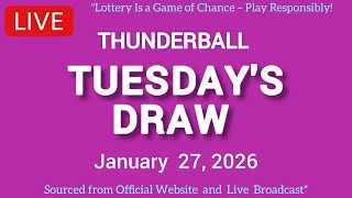 US The National Lottery Thunderball Draw Results From Tuesday 27 ...