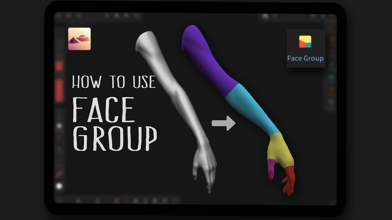 How To Use Face Group | Nomad Sculpt Tutorial - YouTube