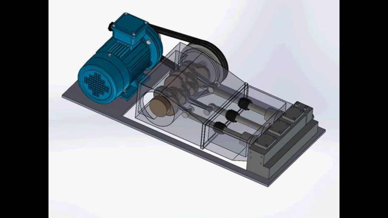 Positive displacement pump assembly animation (Solidworks) - YouTube