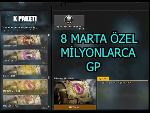 8 MARTA ÖZEL MİLYONLARCA GP VE KP K-PAKETİ