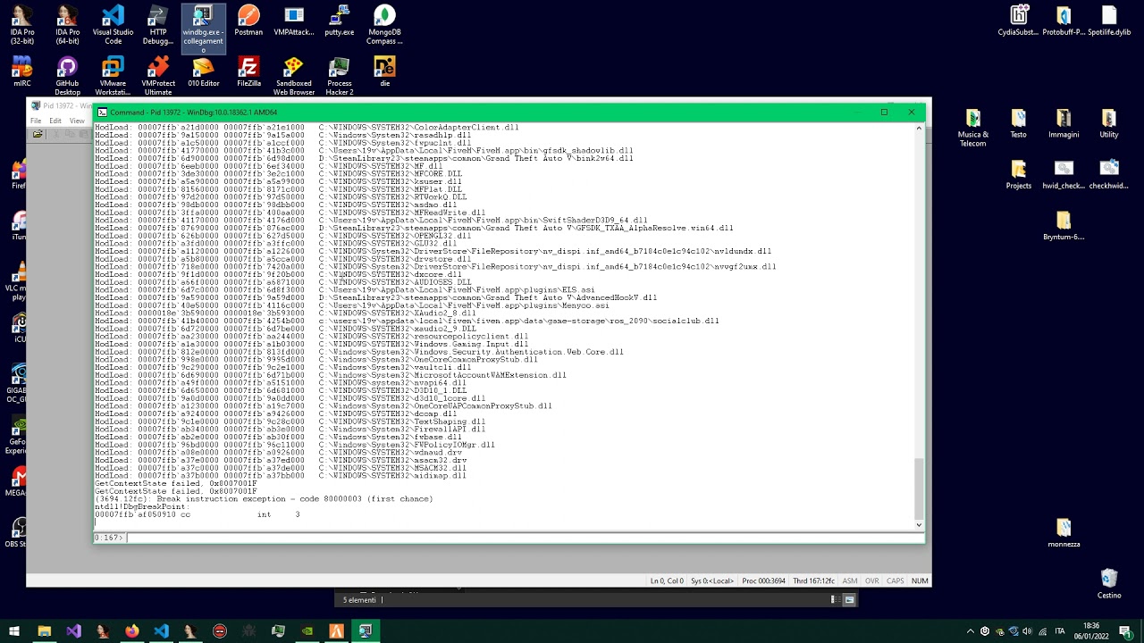 [2] Dynamically get FiveM offsets from symbol path URL and WinDBG - YouTube