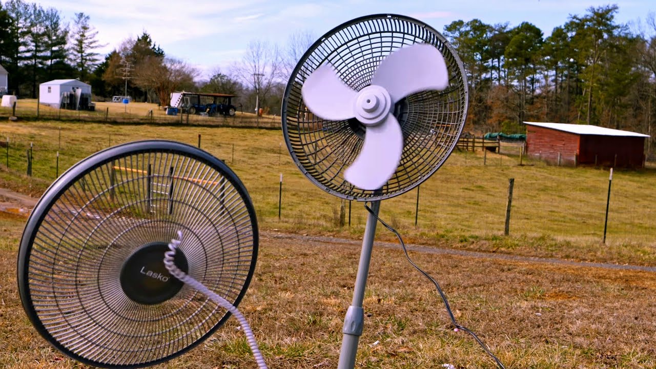 Grey Lasko Pedestal Fan Destruction - YouTube