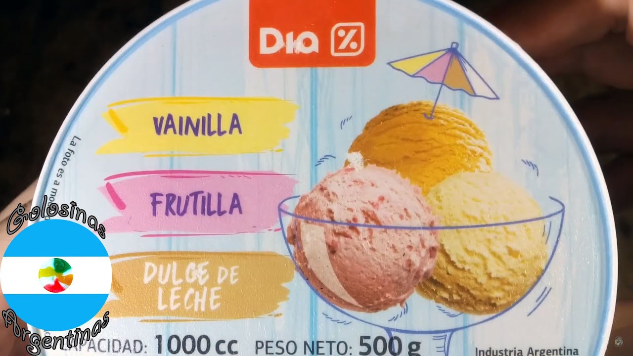 DIA % Helado Tricolor Vainilla, Dulce de Leche y Frutilla ( Ice Cream ...
