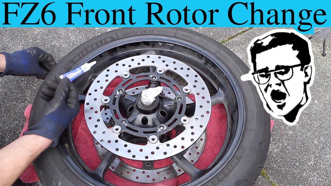How to Replace FZ6 Front Brake Rotors - YouTube