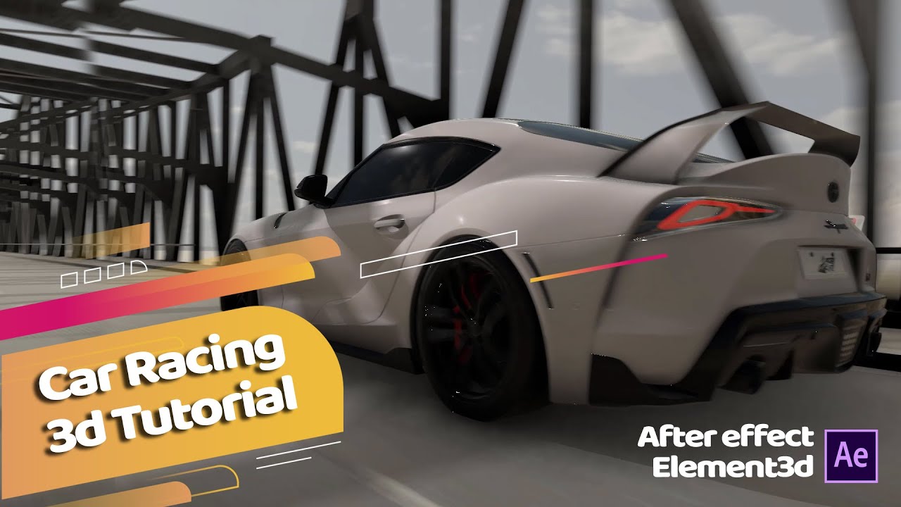 Racing car tutorial dengan after effect dan element 3d - YouTube