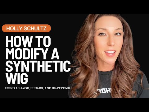 Thinning, and using a heat comb on a synthetic wig - YouTube