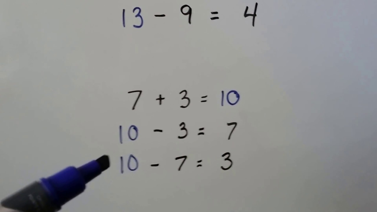 Grade 2 Math 2.5, Using addition to subtract - YouTube