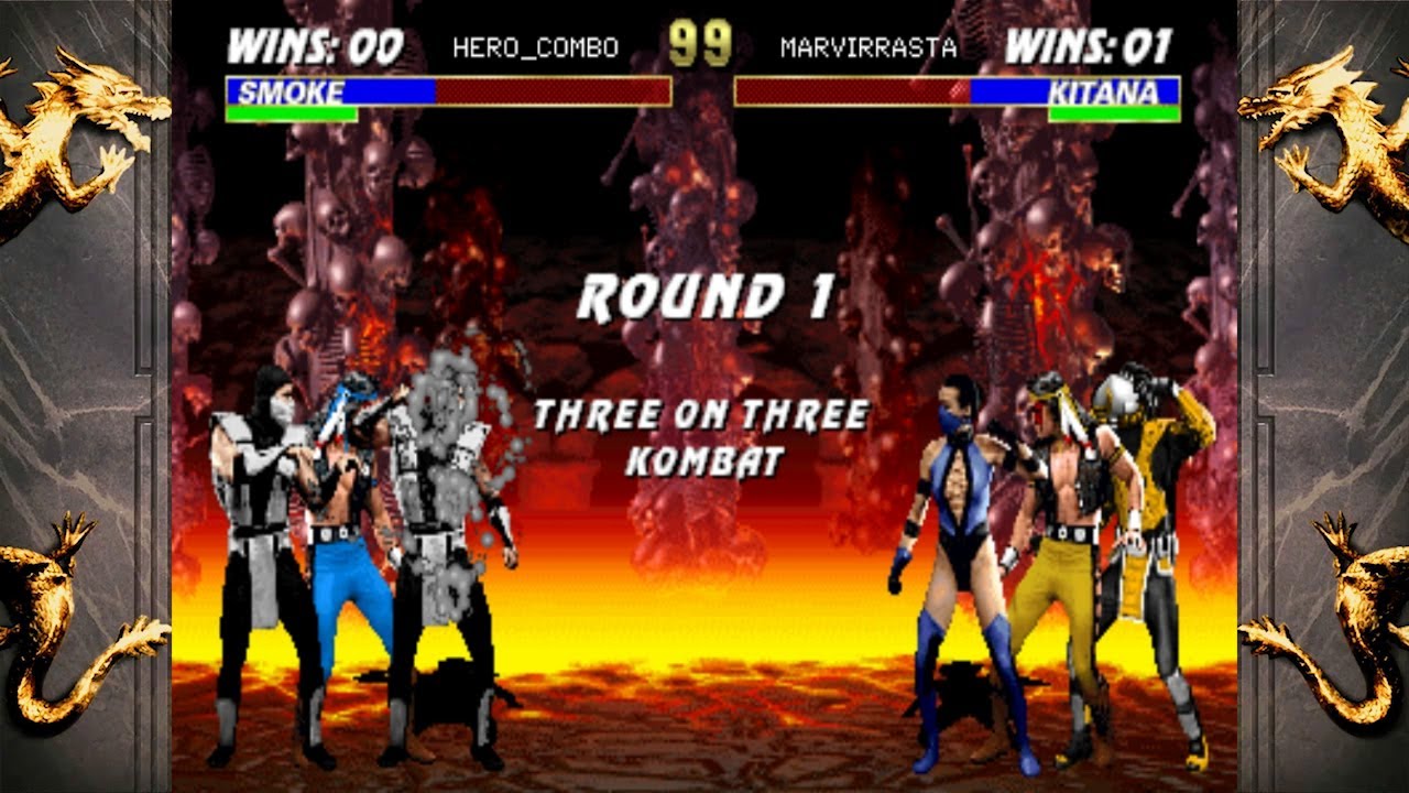 UMK3 - 3 on 3 (6 players) Team Kombat (4/3/21) MAME/Kaillera Casuals ...