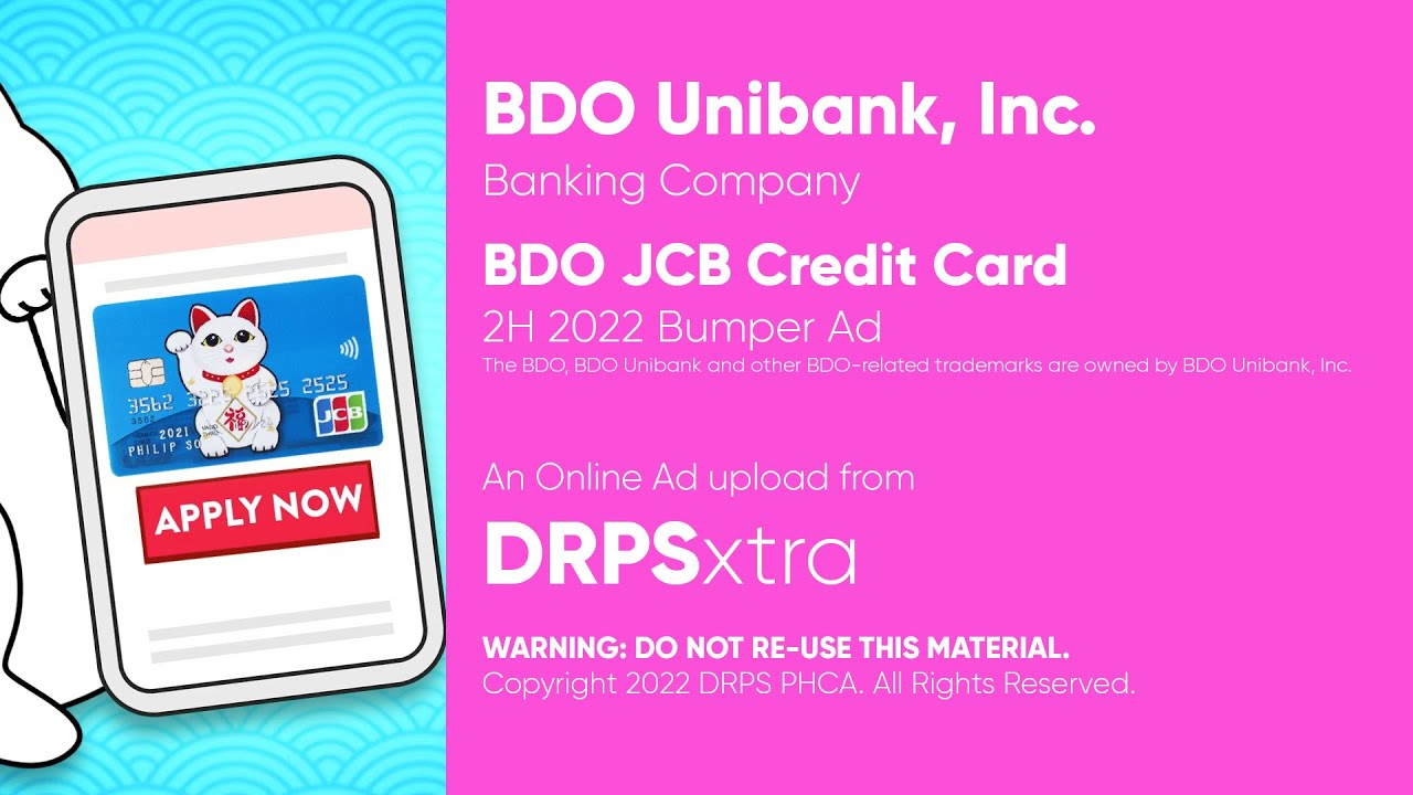 BDO JCB Credit Card Bumper Ad 2H 2022 (Philippines) - YouTube