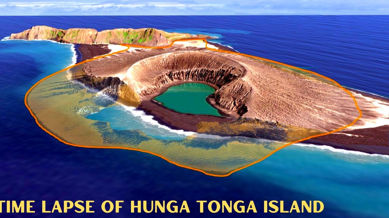 Time-lapse of Hunga Tonga-Hunga Ha'apai - Hunga Tonga Volcano Eruption ...