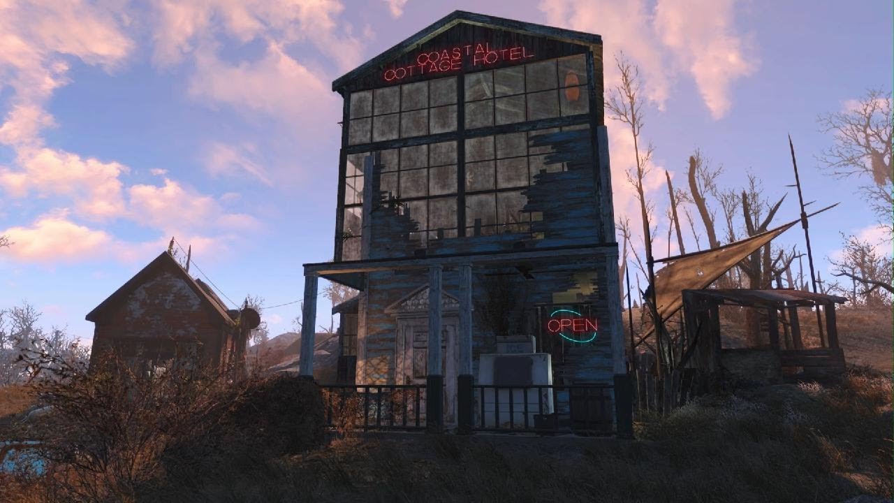Coastal Cottage Hotel Tour PS5 no mods Fallout 4 - YouTube