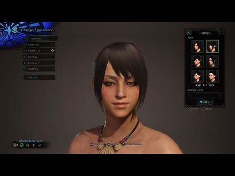 Monster Hunter World - female character creation sample (not a full ...