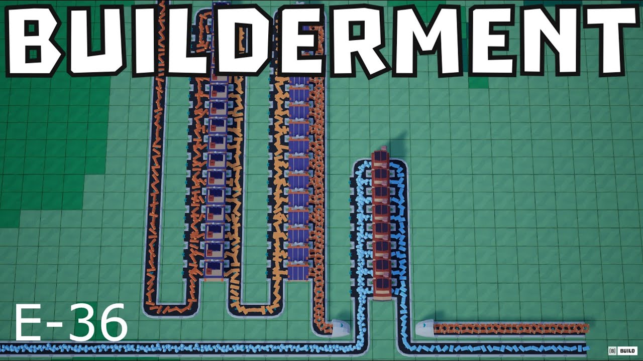 Builderment E-36, Restart using a Main Bus System: Logs, Planks and Iron Ingots - YouTube