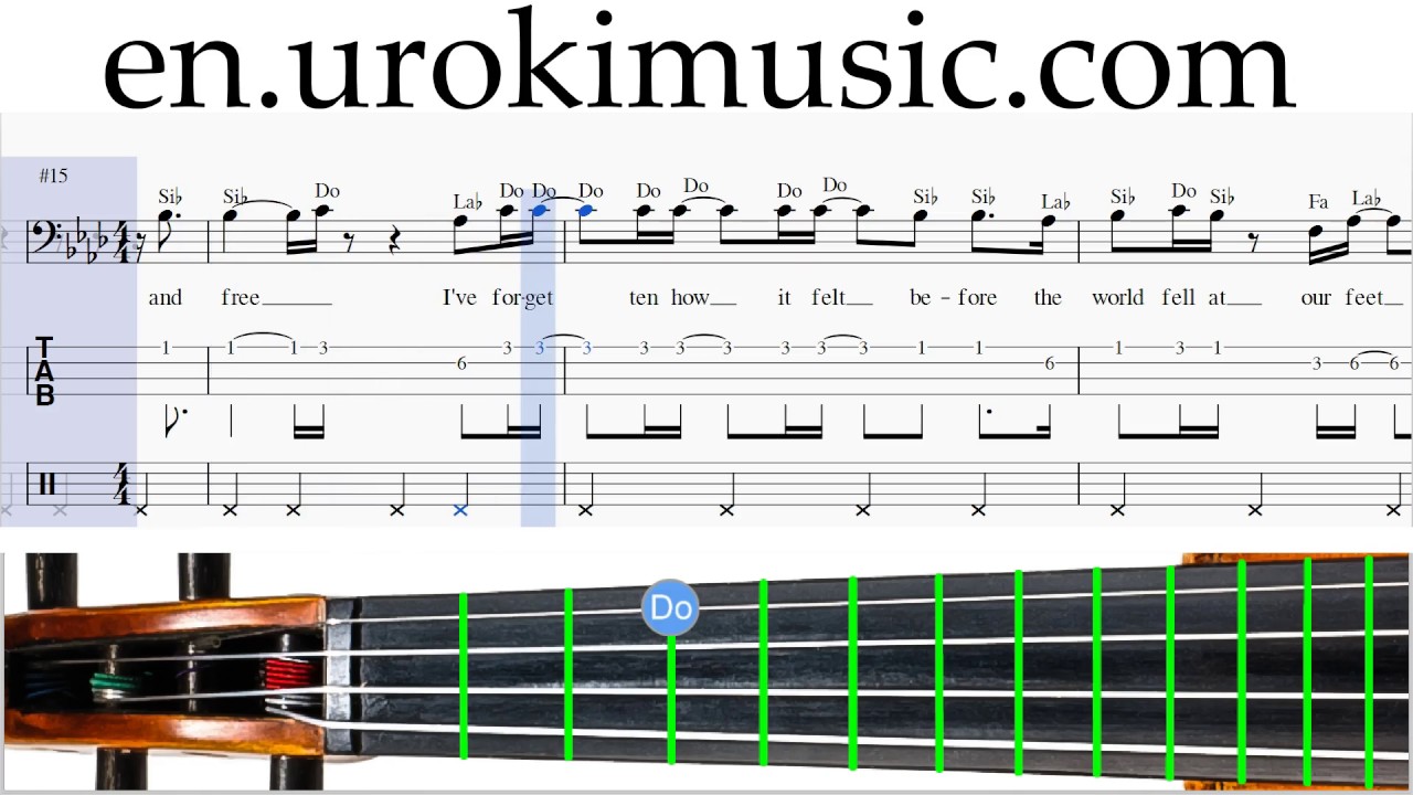 How to Play Cello Adele Hello Part#2 Melody School Learn Class Course Tutorial Sheet Music Tabs ...