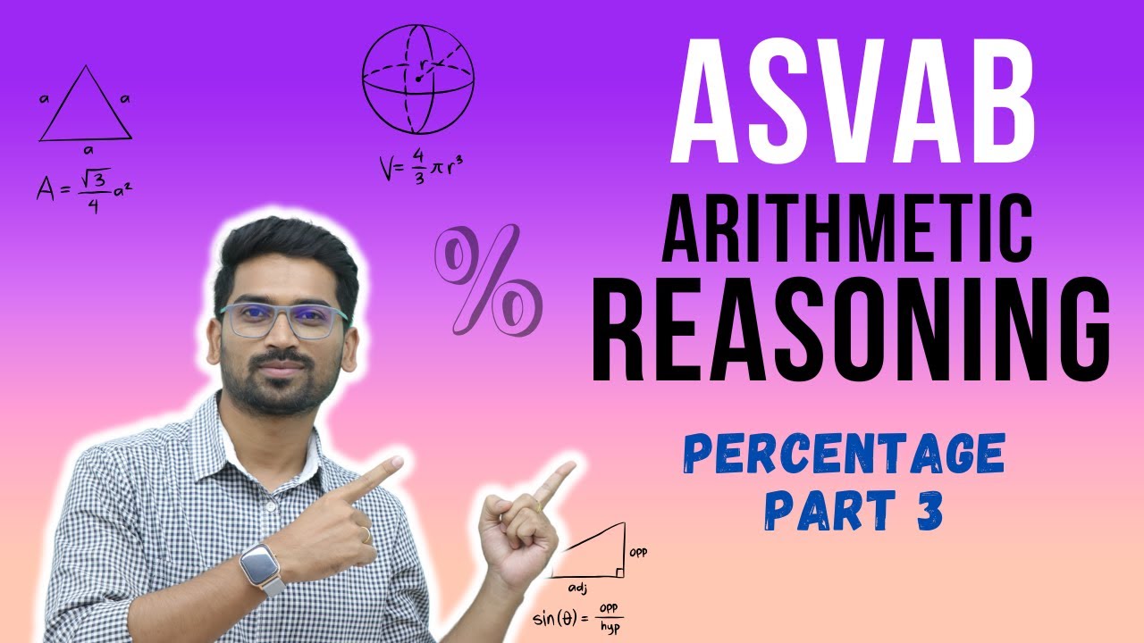 Percentage Part 3 | Arithmetic Reasoning for ASVAB | Percentage ...