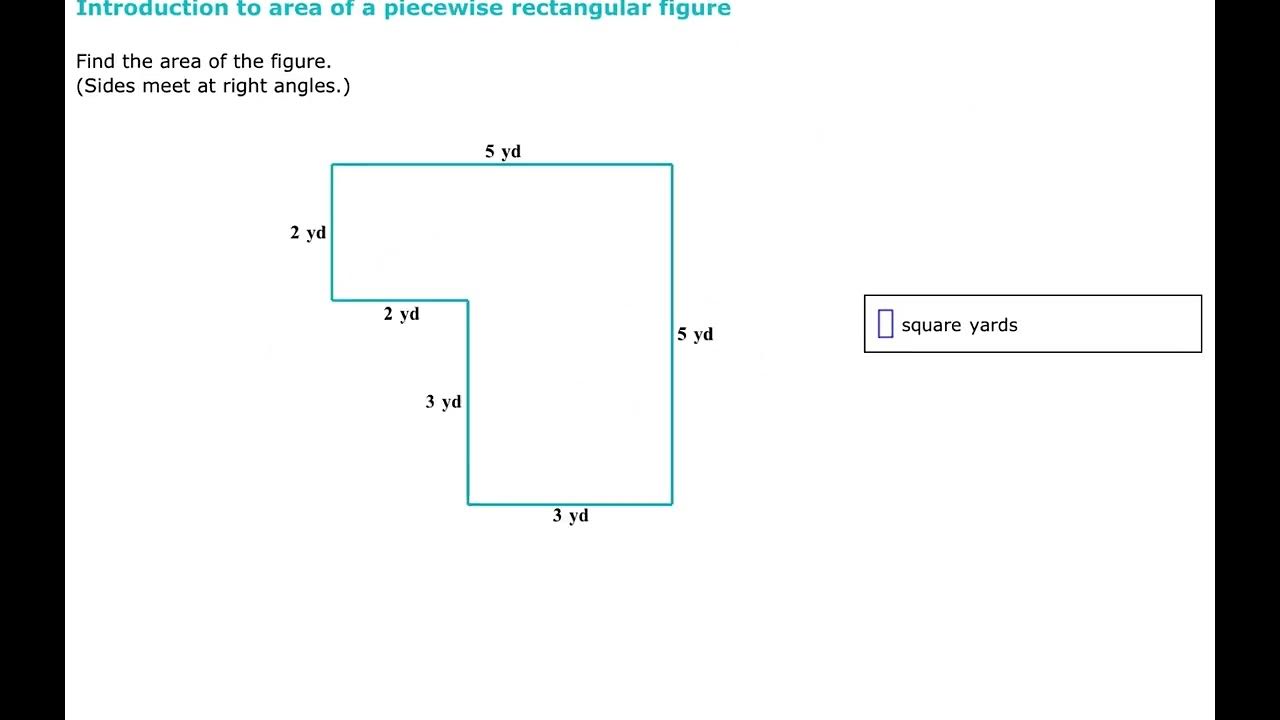 Introduction to area of a piecewise rectangular figure (ALEKS examples ...