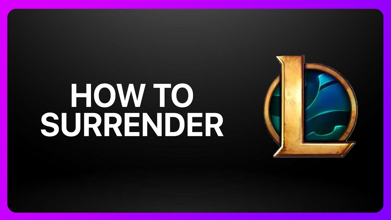 How to Surrender in League of Legends ! Tutorial - YouTube