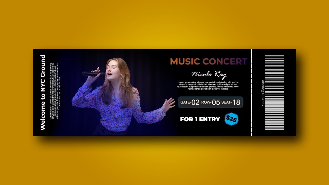Concert Ticket Size Dimensions Photoshop at Henry Storms blog