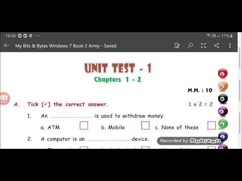 Class 2 Unit test 1 and Unit test 2 - YouTube
