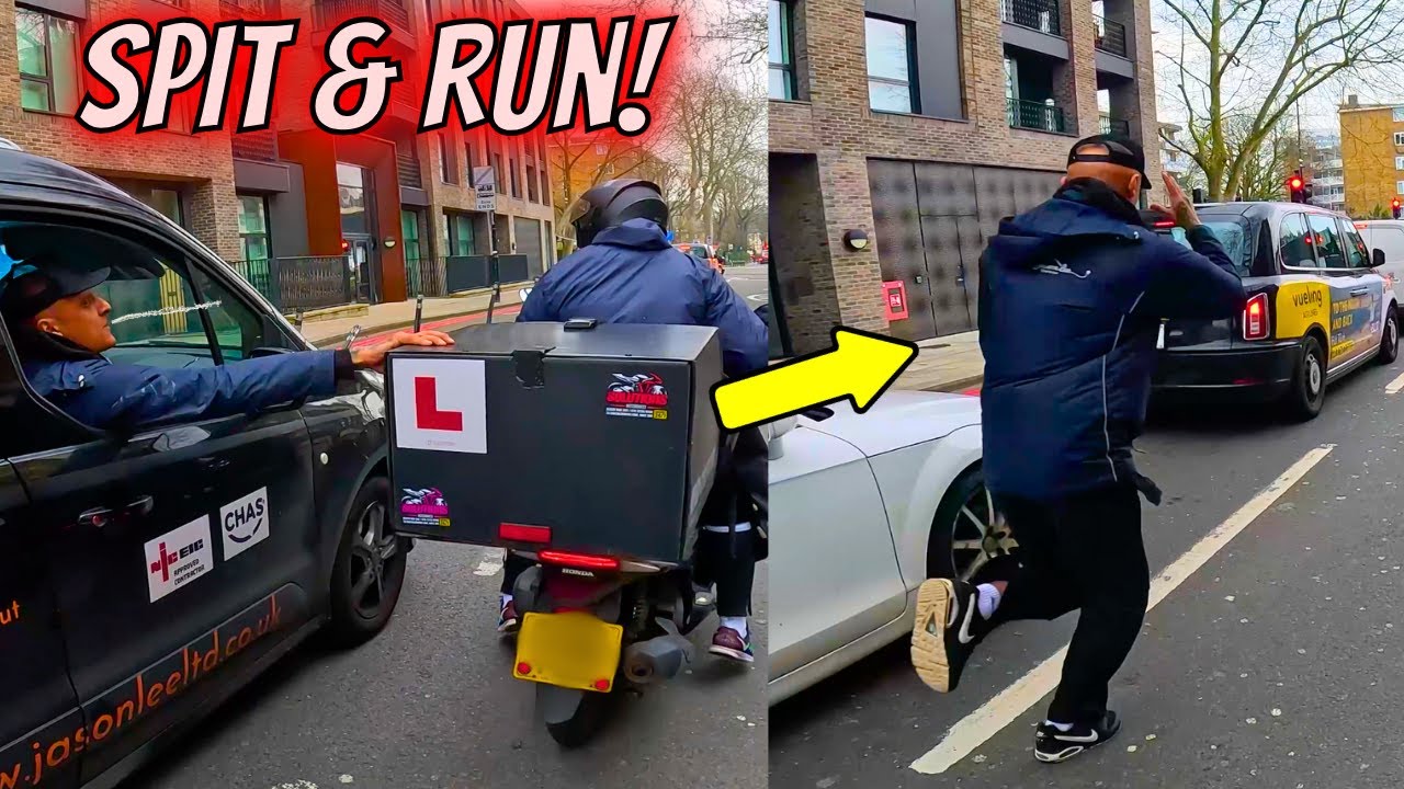 Van Driver SPITS & ATTACKS Delivery Rider!! Just Another Day Delivering ...