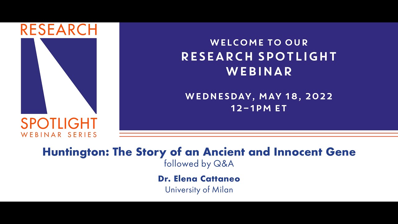 HDF's Research Spotlight Webinar: Huntington: An Ancient & Innocent ...