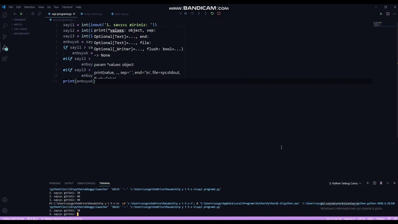 Python Sayıların En Büyüğünü Bulma [KLASİK YÖNTEM DEĞİL, PRATİK YÖNTEM!!] - YouTube