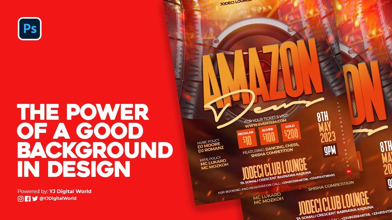 The Power Of A Good Background In Design | Party flyer | Photoshop ...