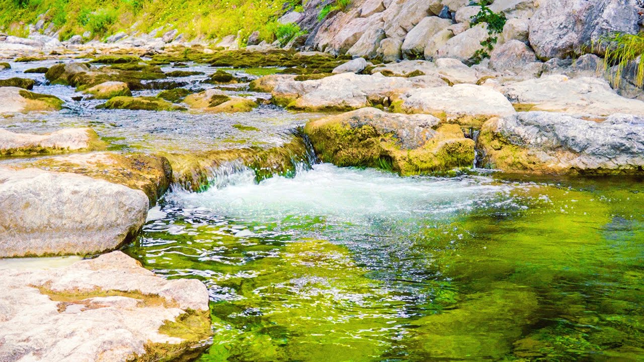 Running Water Soft Relaxation Sounds - 8 Hours of White Noise Stream to ...