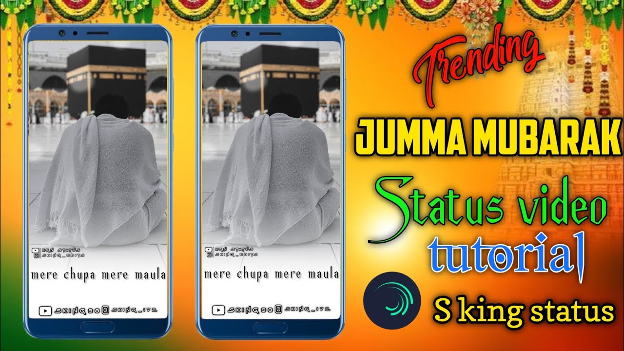 Jumma Mubarak status video editing tutorial lyrics black screen sking98 ...
