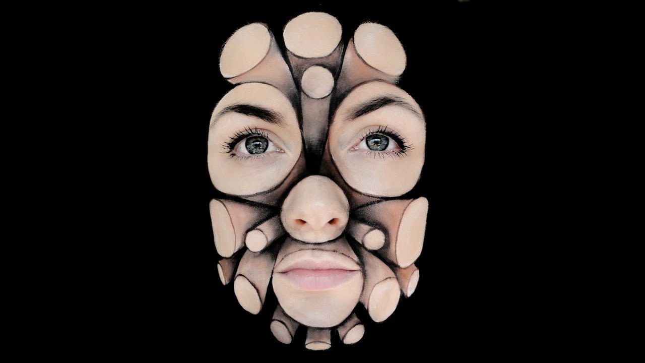 FACE BURST!!! illusion makeup - YouTube