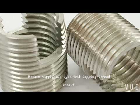 Bashan supply 302 307 308 type self tapping threaded inserts - YouTube