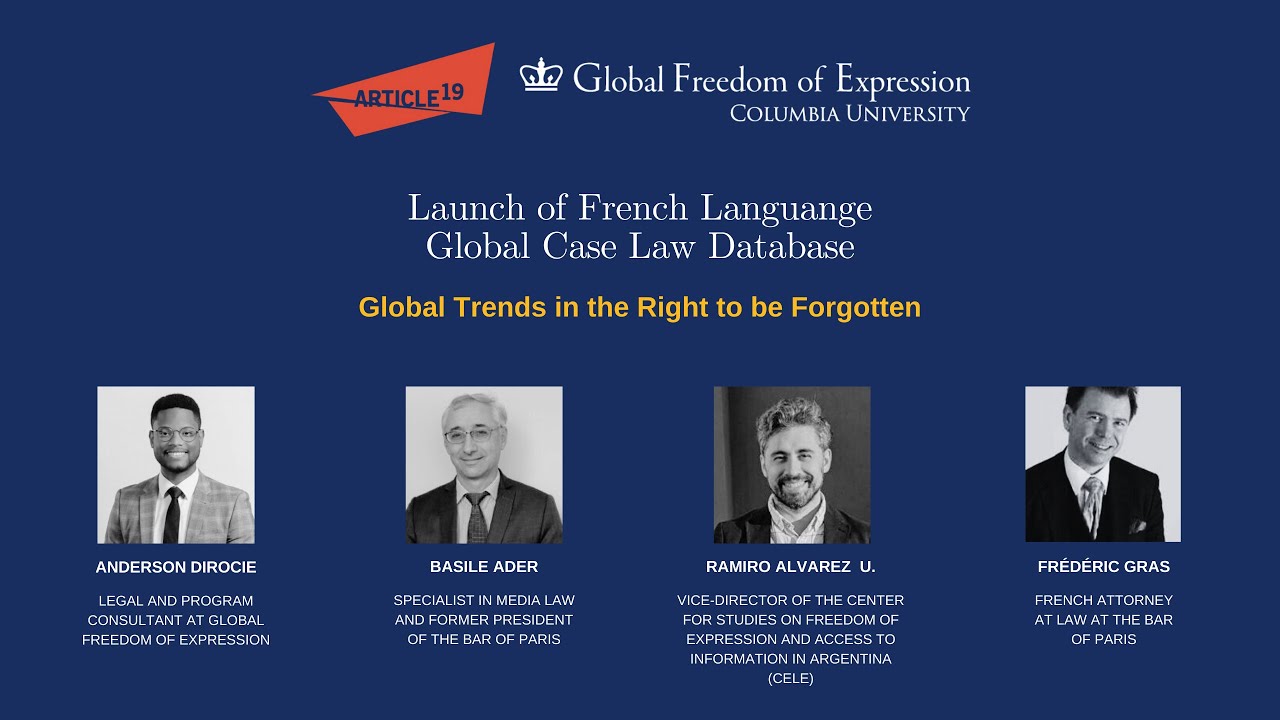Global Trends in the Right to be Forgotten (ENGLISH) - YouTube
