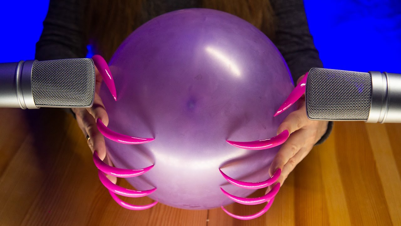 ASMR balloon trigger tapping scratching long nails - YouTube