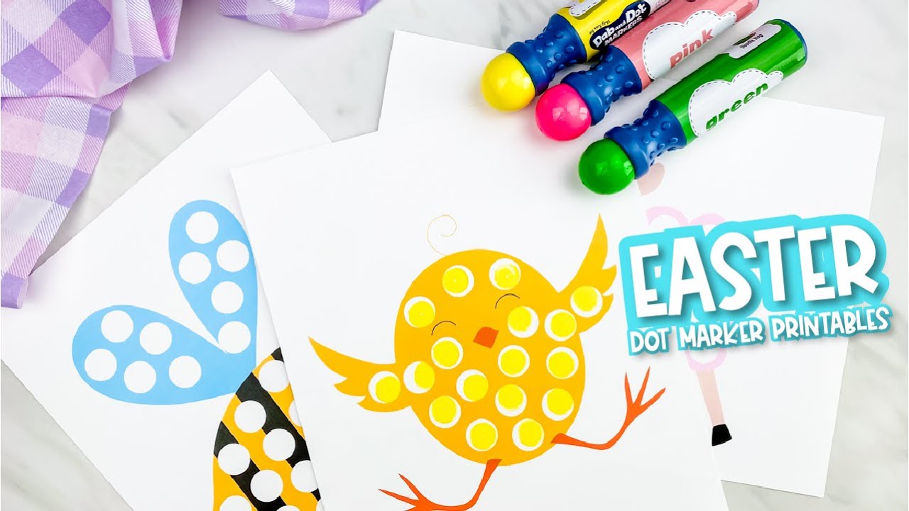 Easter Do A Dot Printables For Kids - YouTube